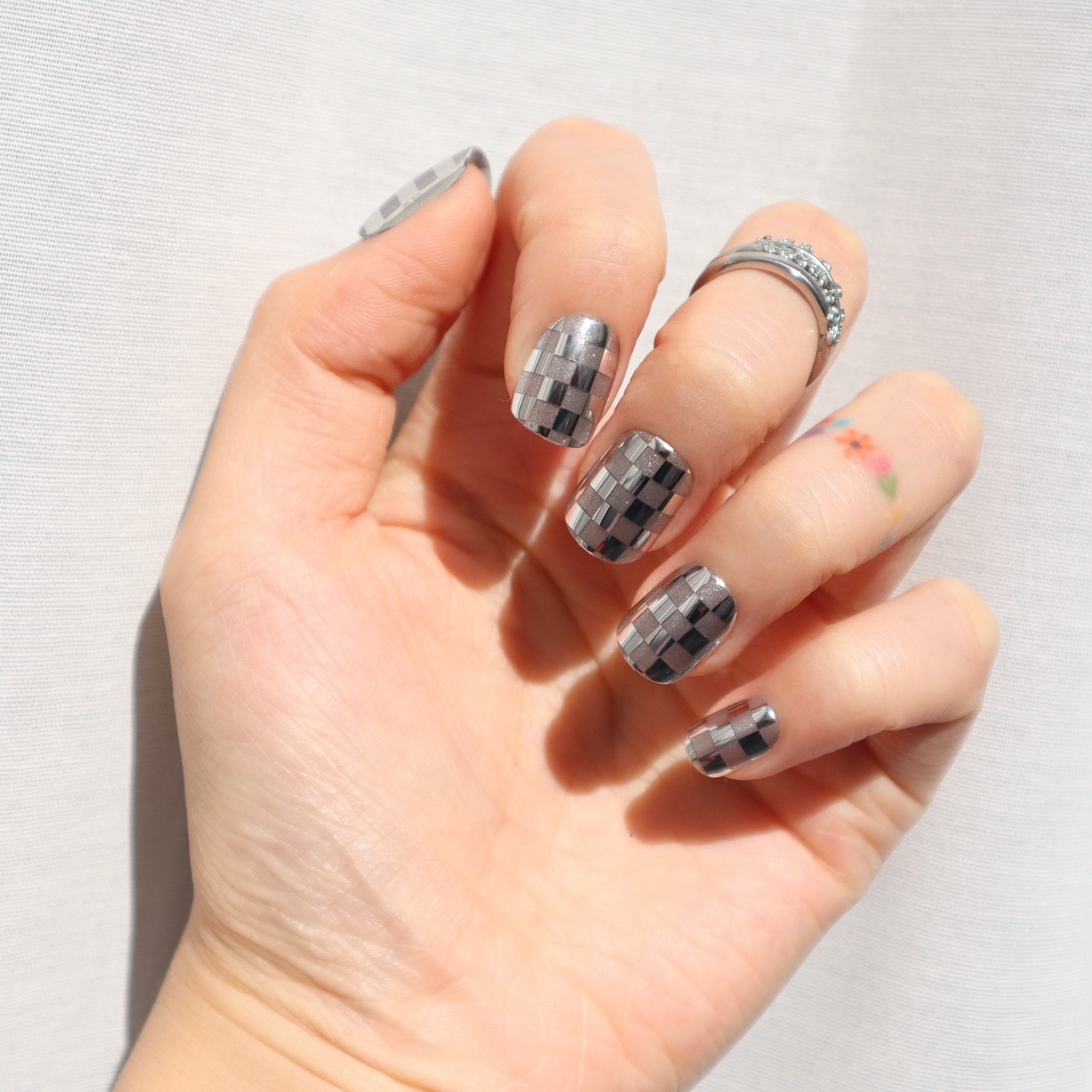 Check Mate - Short Square Press-Ons | Nail Reformation