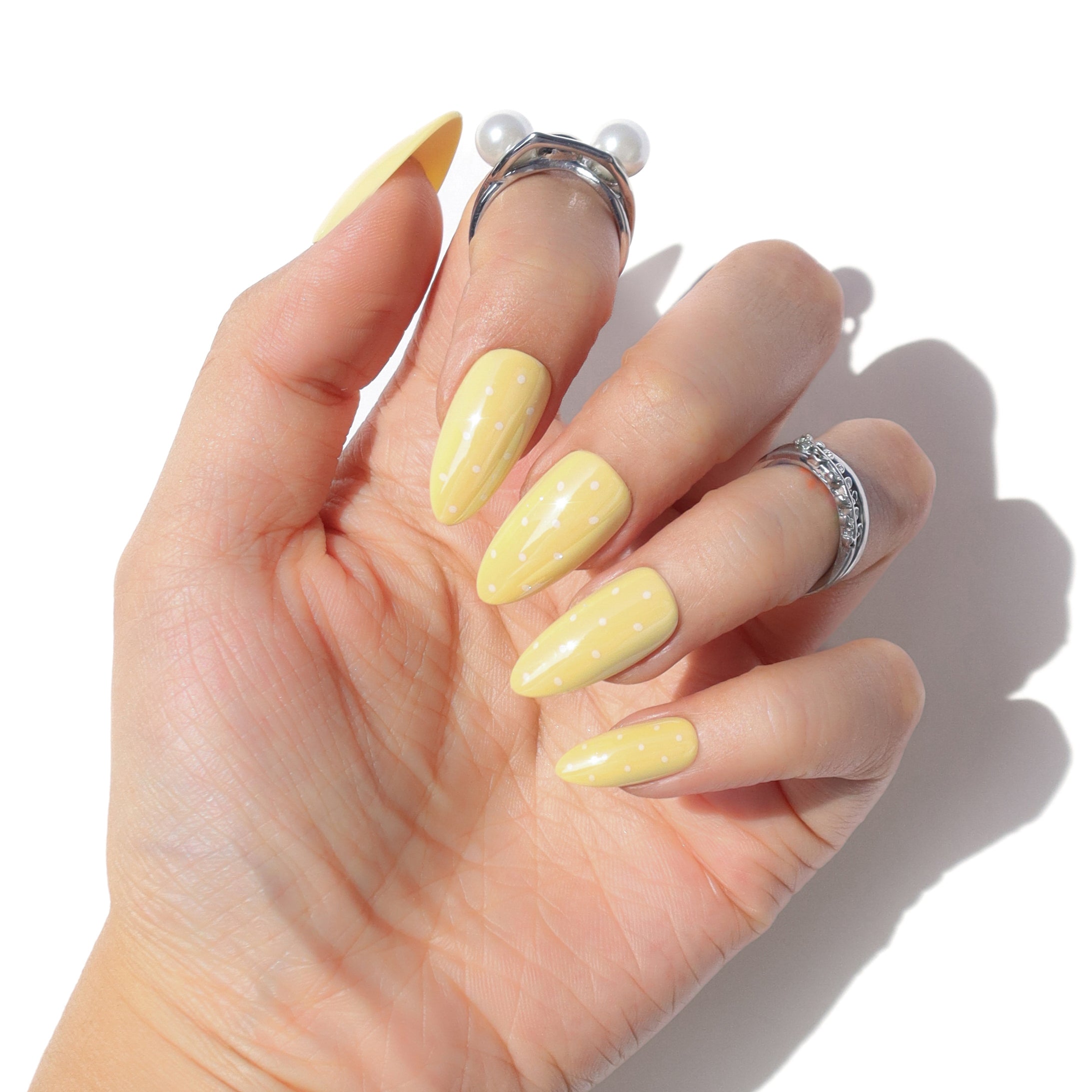 Butterscotch Spots – Med Almond Press-Ons | Nail Reformation