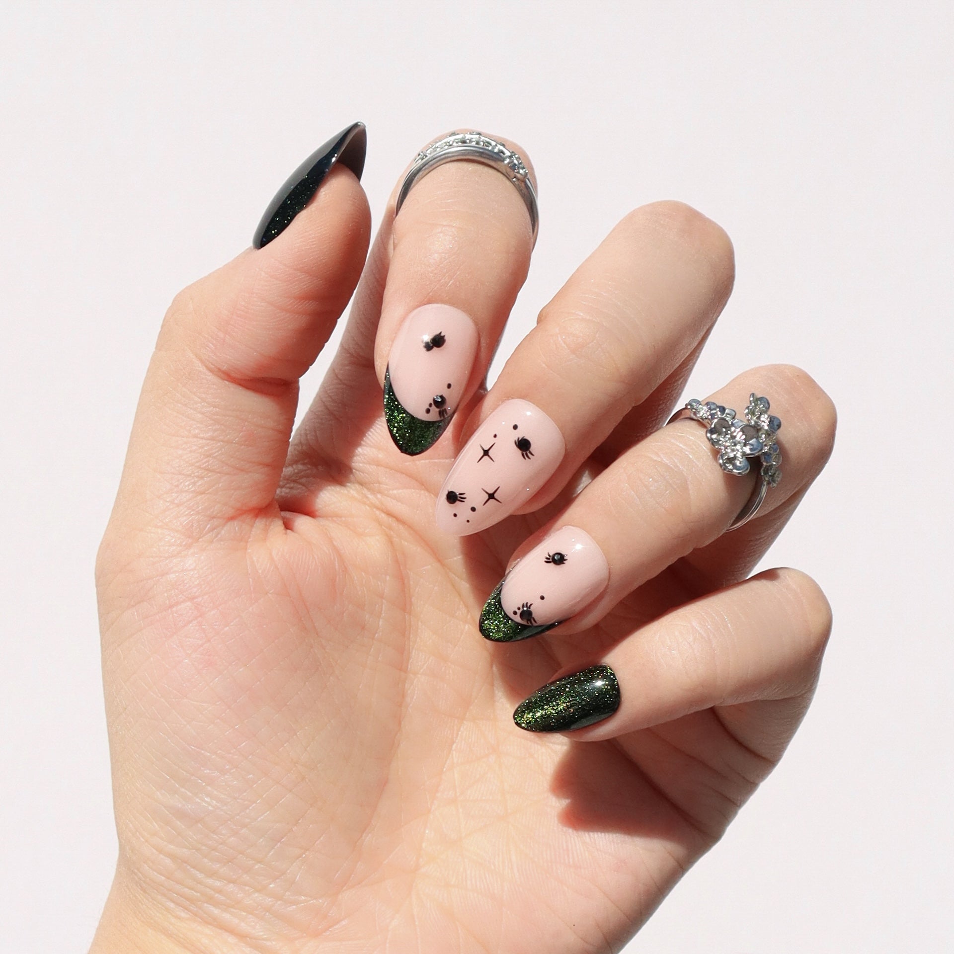 Poison Green – Short Almond Press-Ons | Nail Reformation